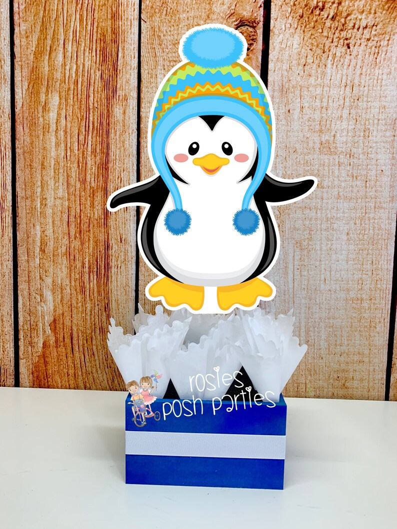 Penguin Birthday Theme Winter Wonderland Centerpieces - Etsy