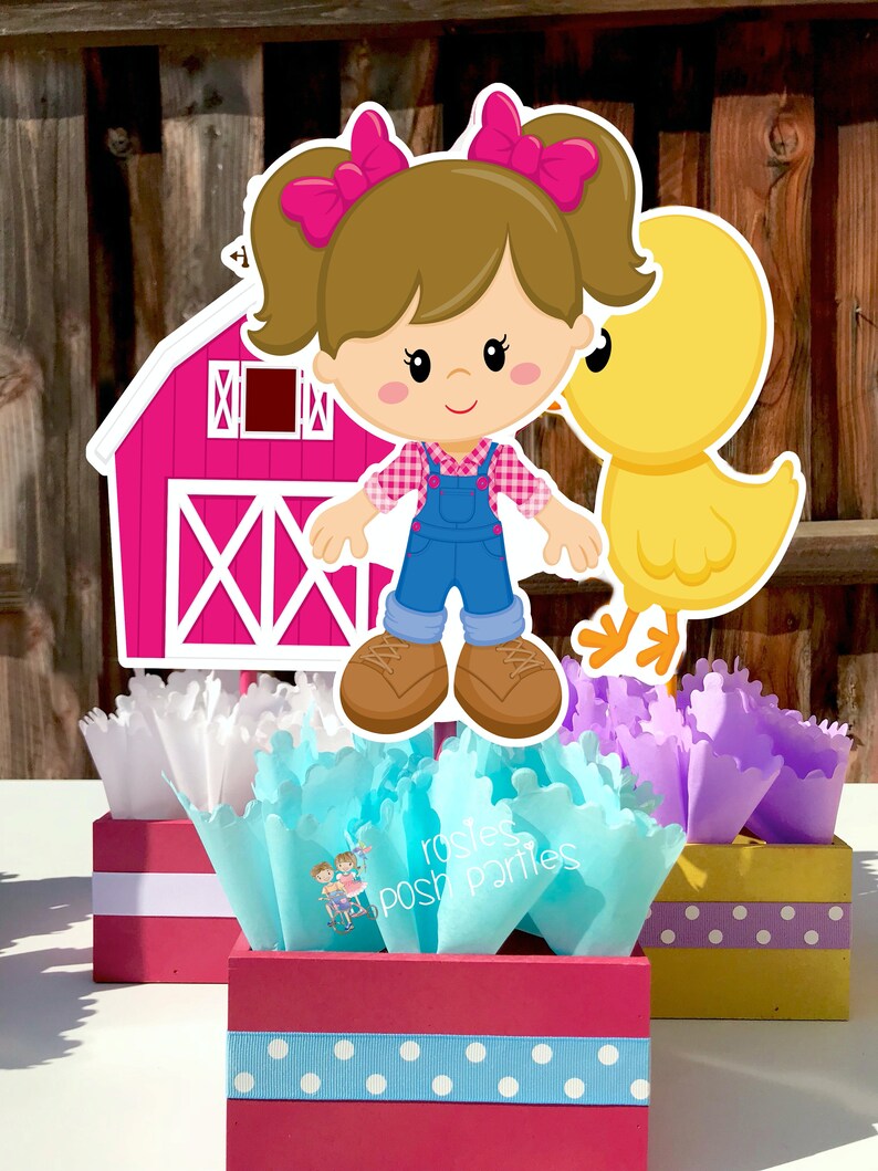 Pink Farm Theme Girl Farm Birthday Pink Farm Party Farm - Etsy