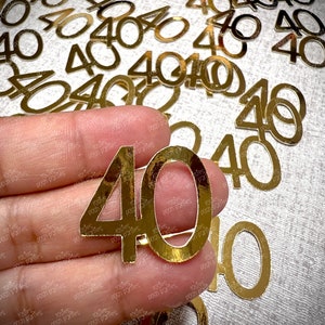 Birthday Age Confetti | 40th Birthday Party Decoration | 40th Confetti ...