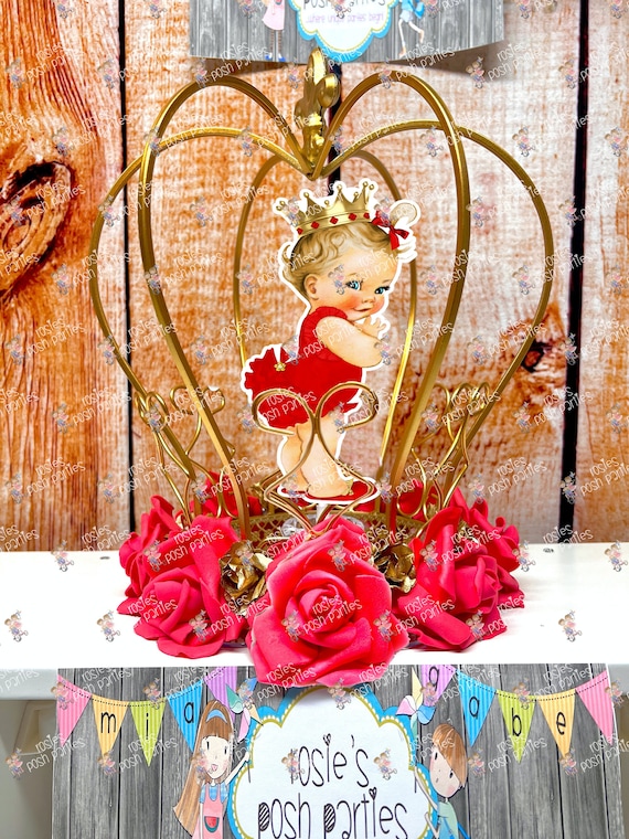 Little Princess Theme | Royal Baby Shower | Red and Gold Royal Prince ...