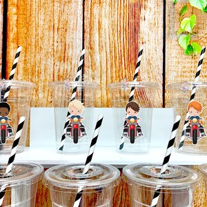 Motorcycle Theme Party Cups Decoration | Biker Baby Shower | Motorcycle ...