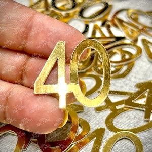 Birthday Age Confetti | 40th Birthday Party Decoration | 40th Confetti ...