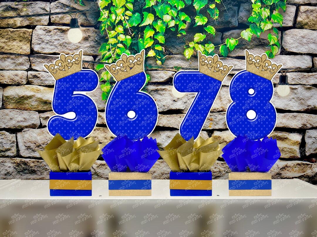 Little Prince Theme | Royal Prince Number | First Birthday | Royal Blue ...