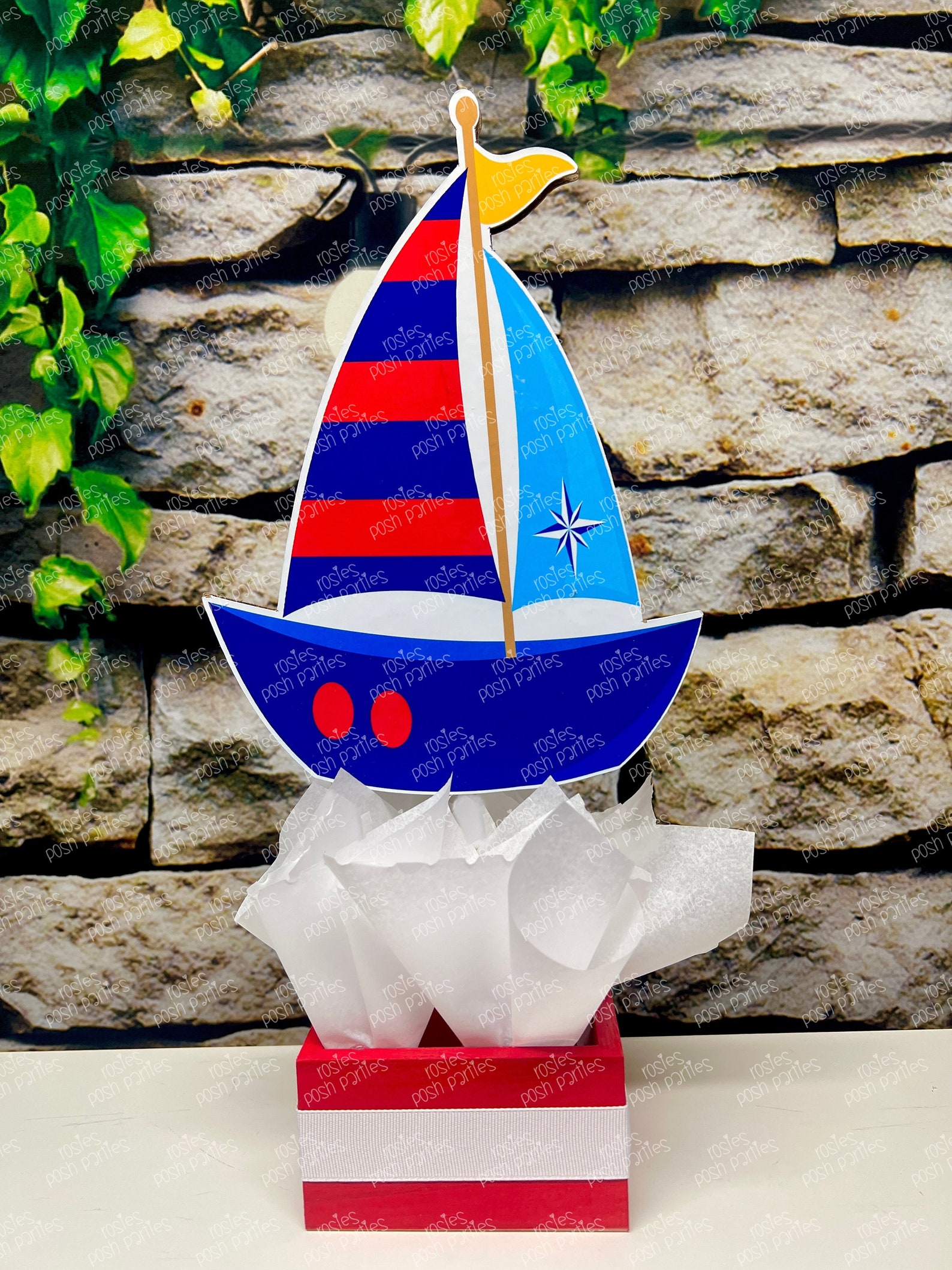 Nautical Boy Baby Shower Nautical Birthday Centerpiece for Guest Table ...