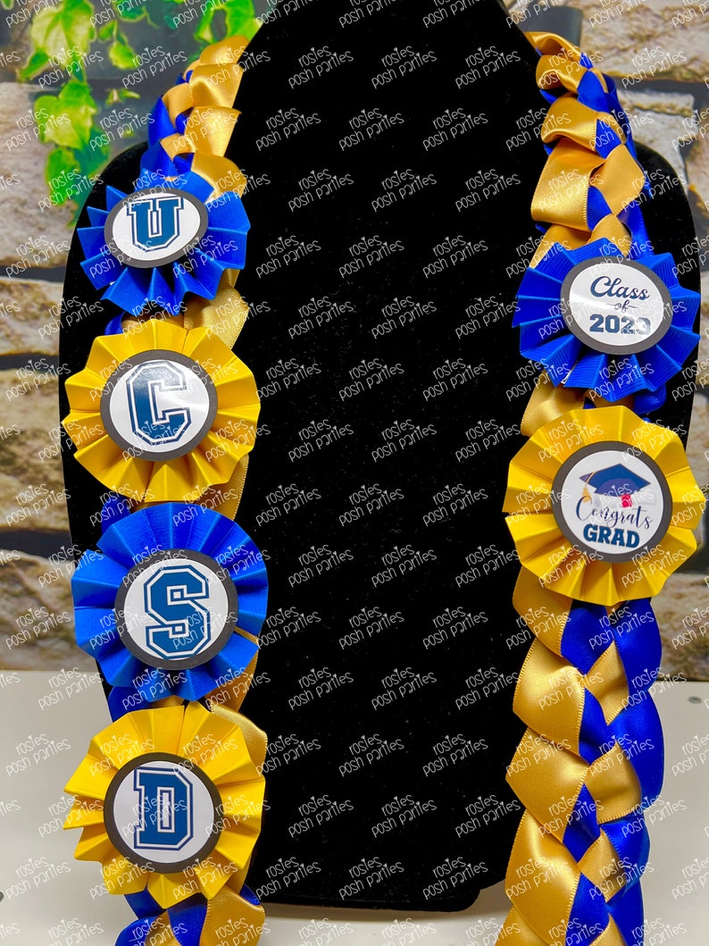 Graduation Lei | Promotion Gift Lei | Senior Night Gift Lei | Braided ...