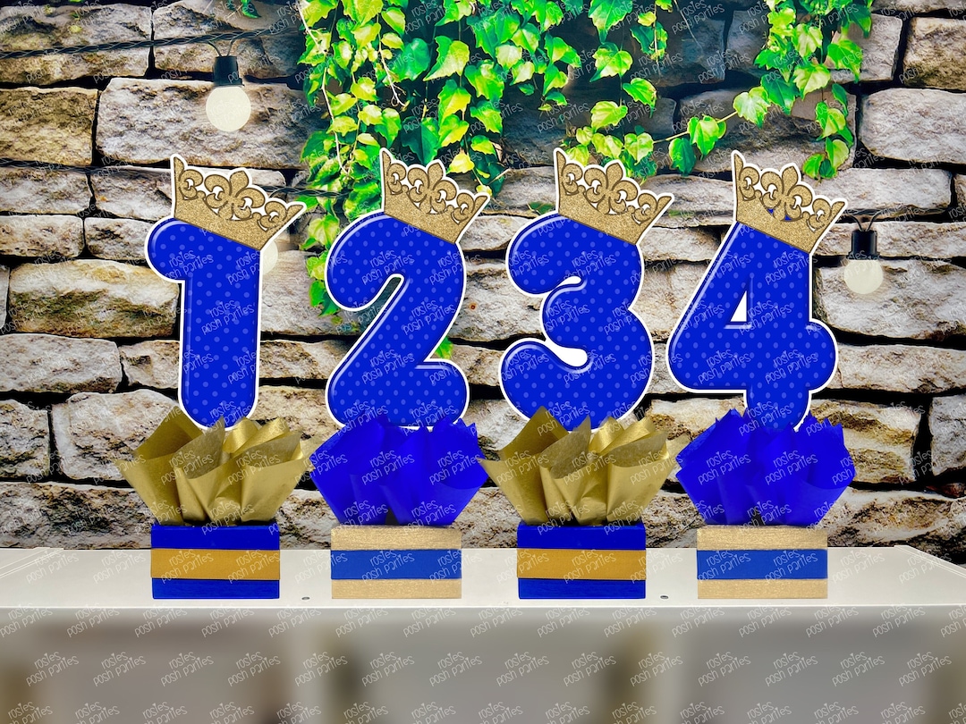 Little Prince Theme | Royal Prince Number | First Birthday | Royal Blue ...