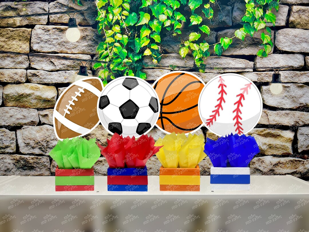 Sports Party Theme Centerpiece Sport Party Sports Birthday Soccer ...
