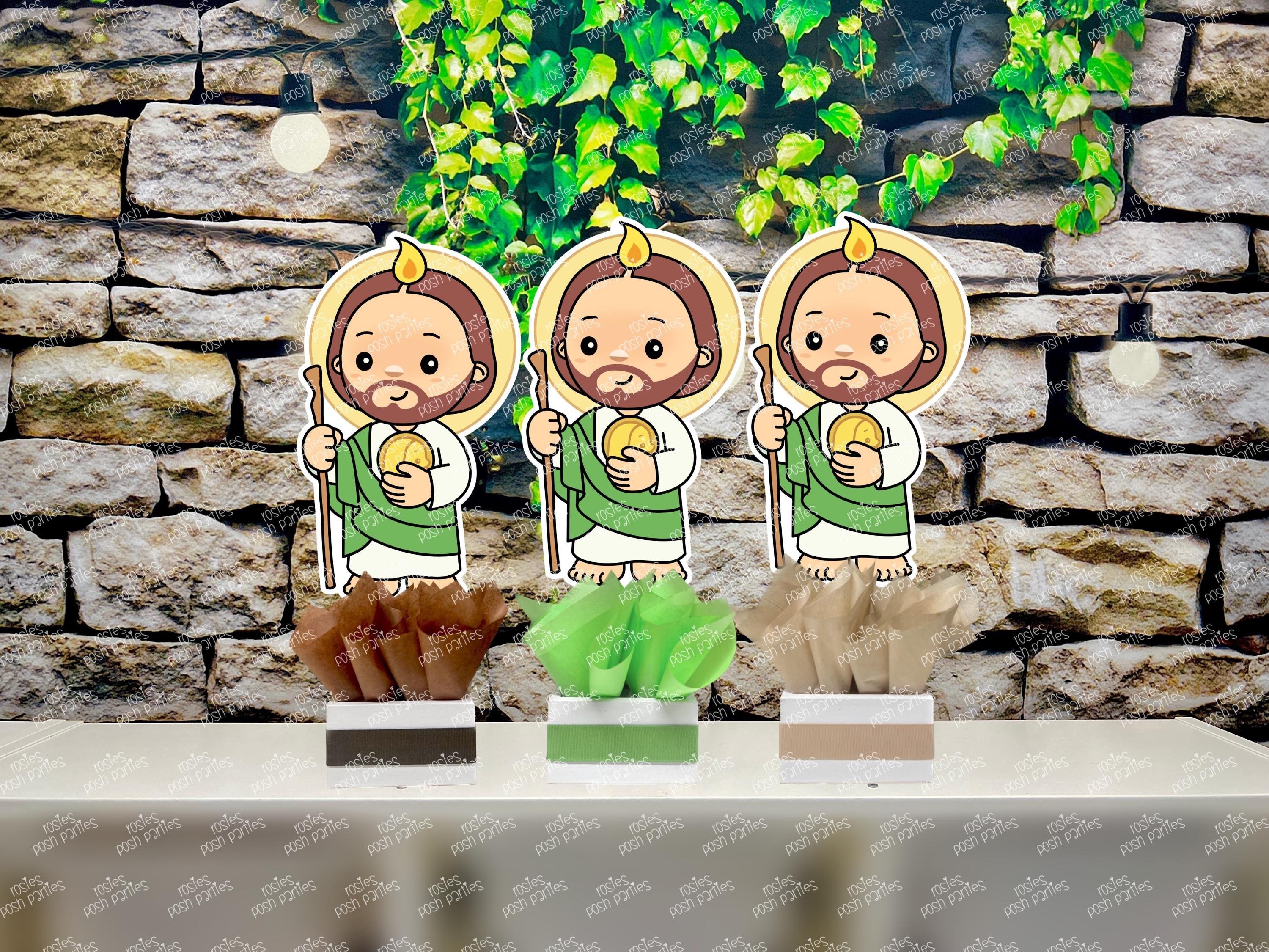 San Judas Tadeo Bautizo | Saint Jude Centerpiece Decoration | Saint ...