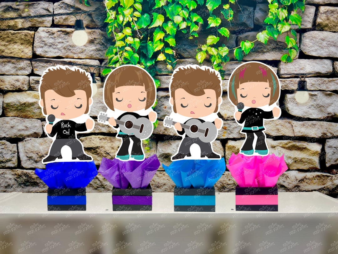 Rock Star Birthday | Rock and Roll Theme Centerpiece | Rock Star Theme ...