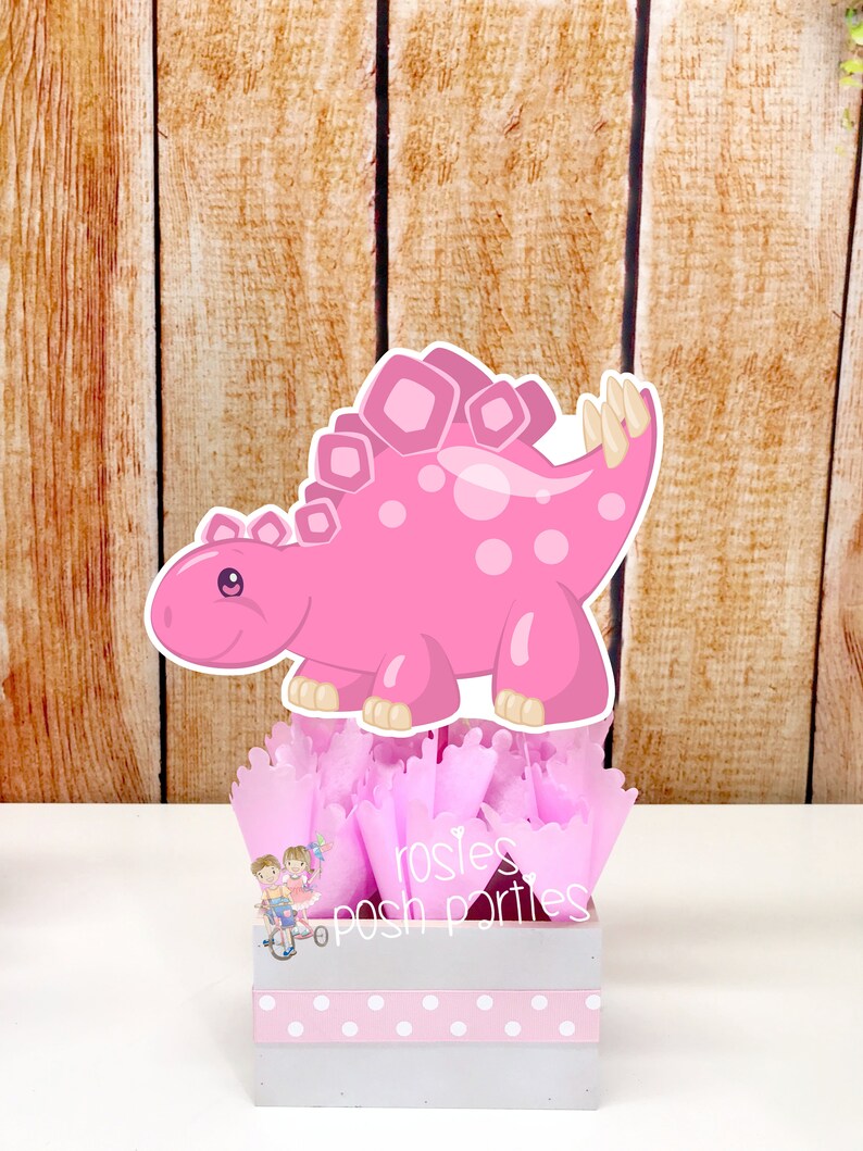 Pink Dinosaur Theme Girl Dinosaur Birthday Dinosaur - Etsy