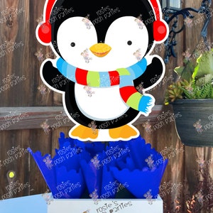 Penguin Birthday Theme Winter Wonderland Centerpieces Penguin Theme ...