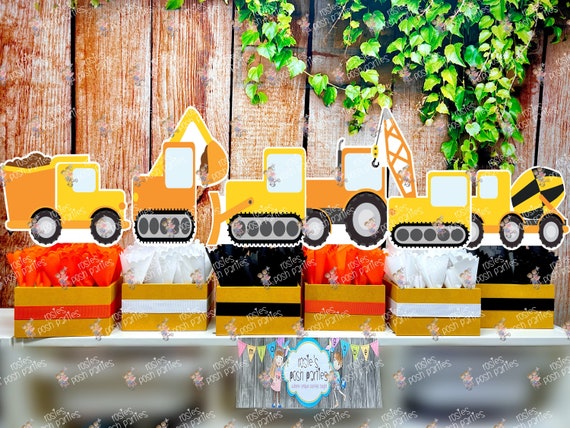 Construction Theme | Construction Birthday Party Centerpiece Decoration ...