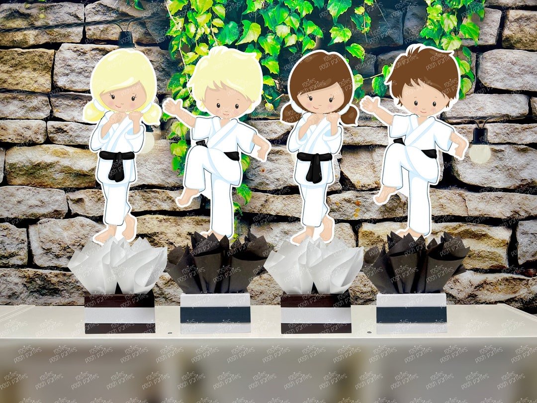 Karate Taekwondo Theme | Karate Birthday Table Centerpiece | Karate ...