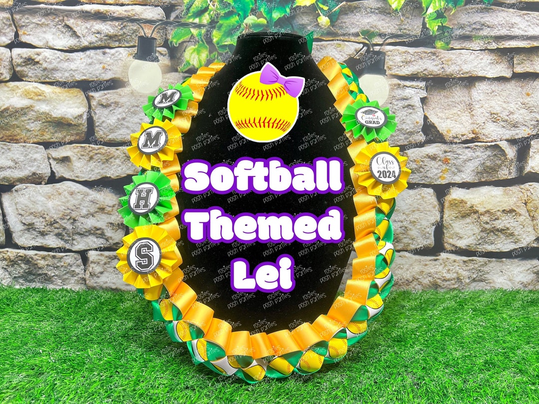 Softball Sports Graduation Lei | Promotion Gift Lei | Sports Senior ...