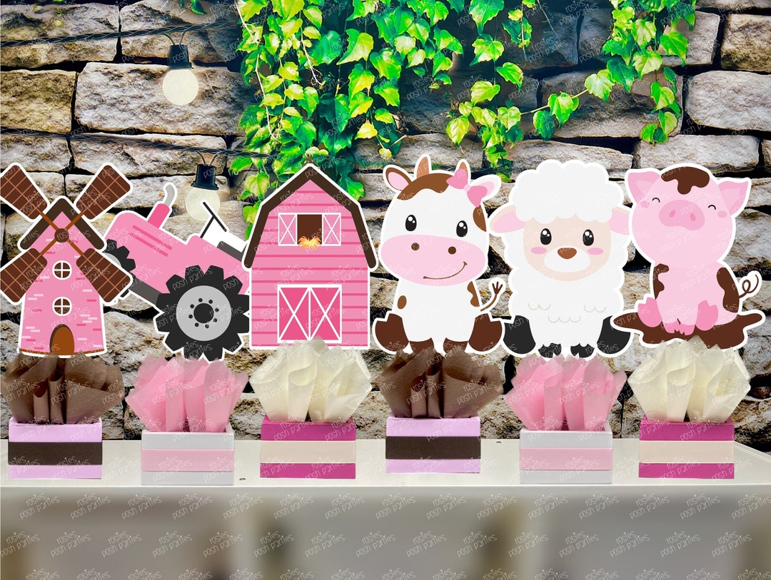 Pink Farm Theme | Girl Farm Birthday | Pink Farm Party | Farm ...
