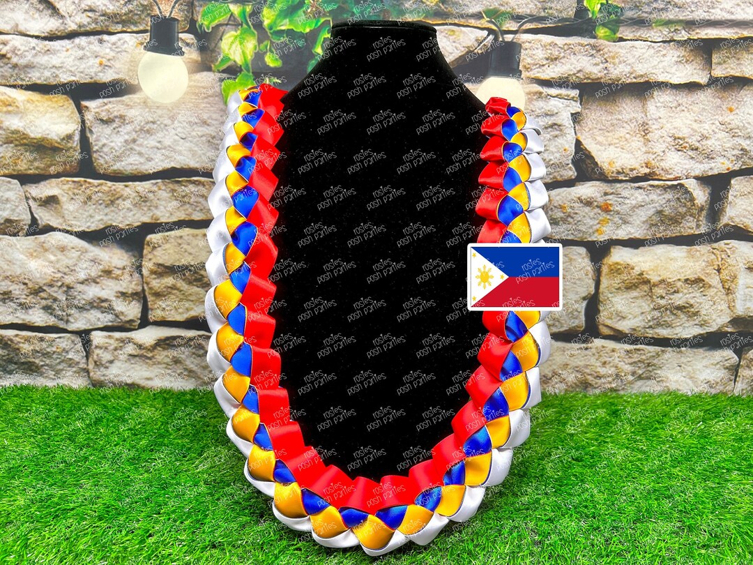 Graduation Lei | Filipino Flag Lei | Senior Night Gift Lei | Braided ...
