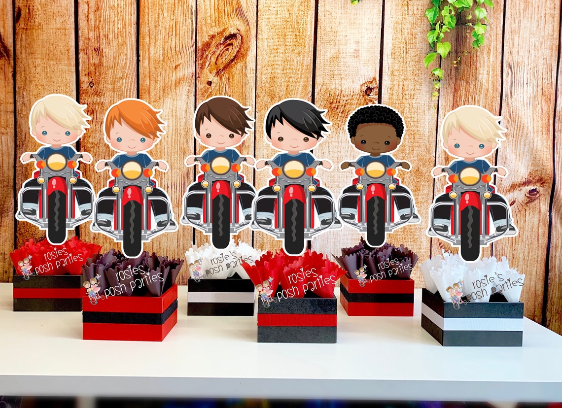 Motorcycle Theme Party Centerpiece Decoration Motorcycle | Etsy