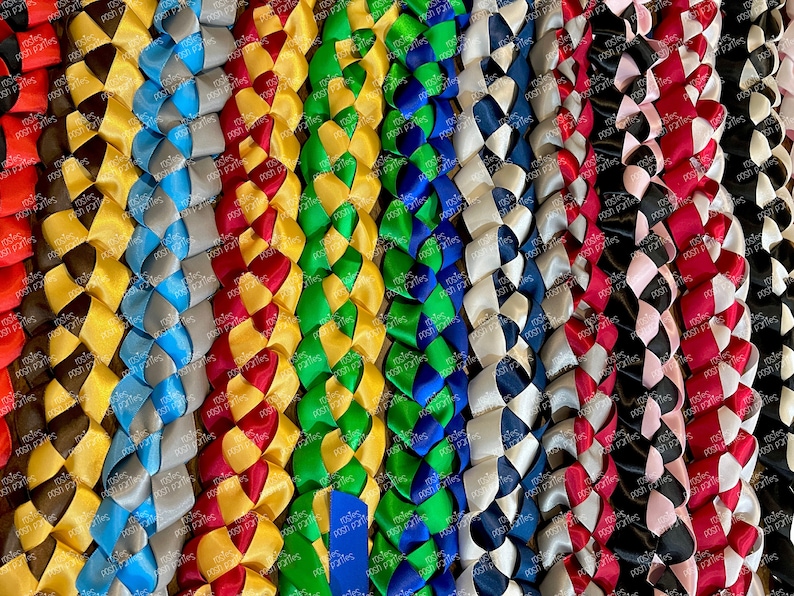 Graduation Lei | Filipino Flag Lei | Senior Night Gift Lei | Braided ...
