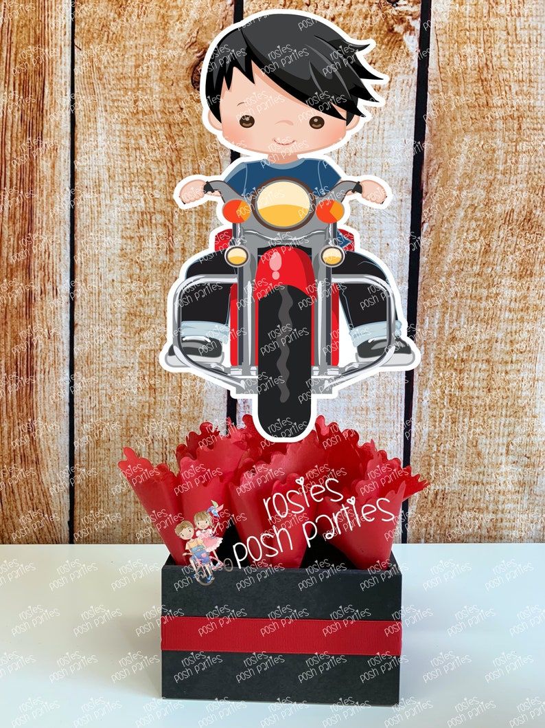 Motorcycle Theme Party Centerpiece Decoration Motorcycle - Etsy