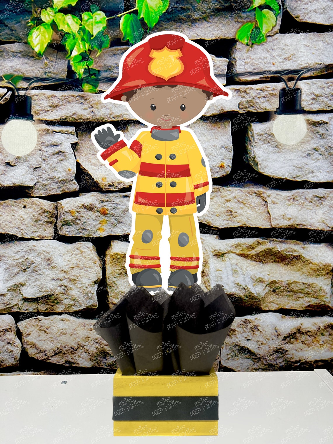 Firefighter Birthday Theme | Fire Truck Party Centerpiece Decoration ...