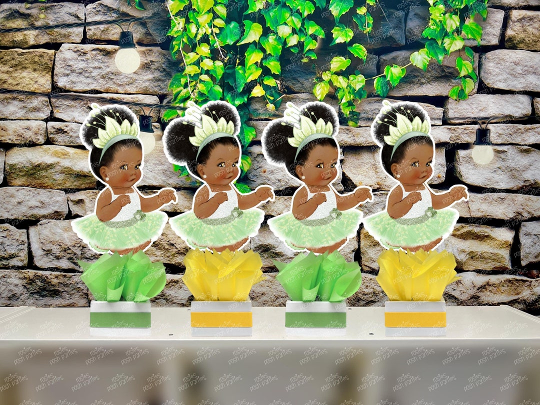 Little Princess Theme | Green Dress Princess First Birthday Centerpiece ...