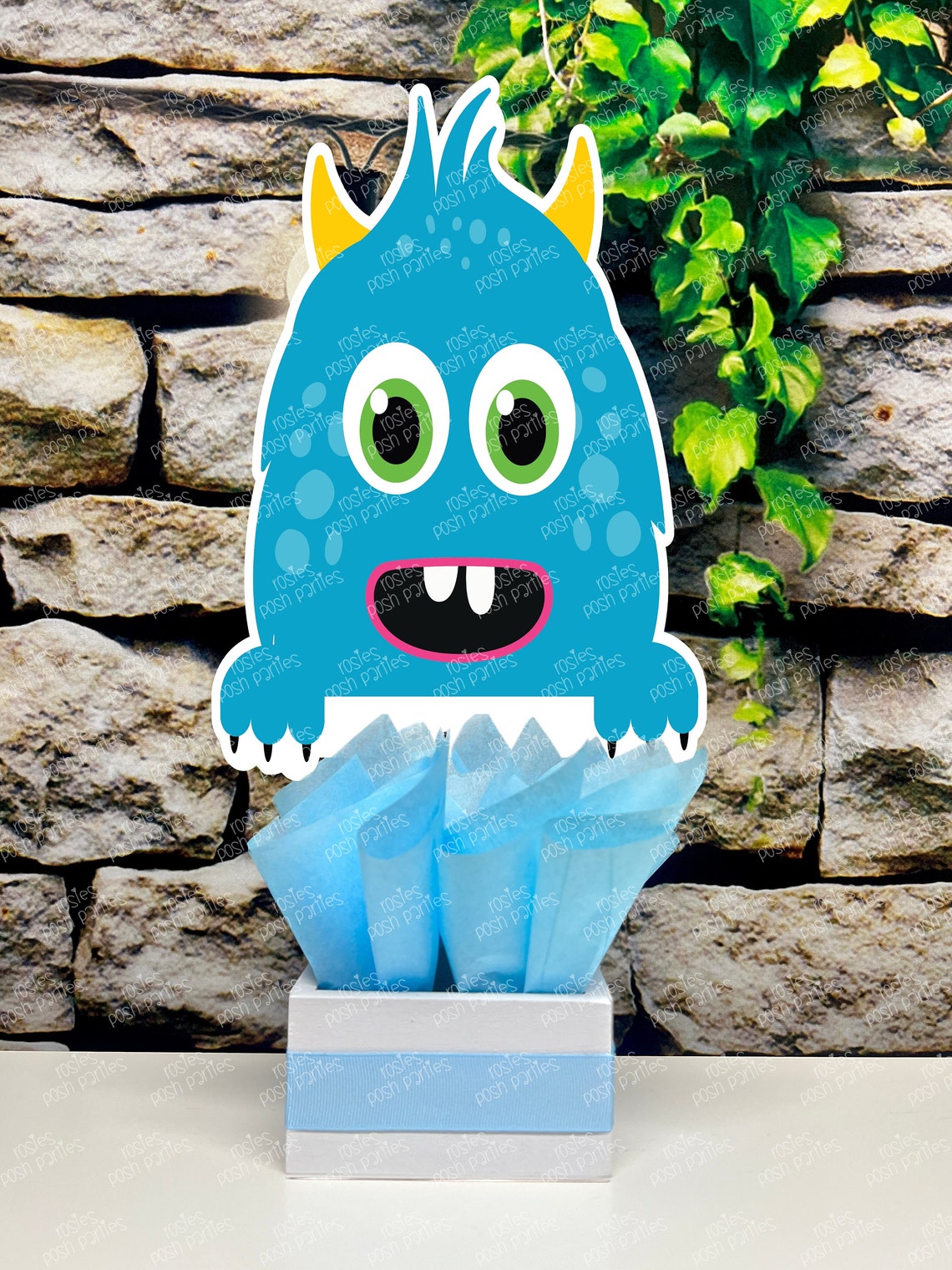 Monster Birthday Theme | Pink Girl Monster Centerpiece | Little Monster ...