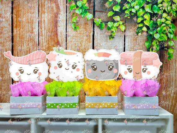 Sushi Theme Birthday | Sushi Centerpiece | Sushi Party Theme | Kawaii ...