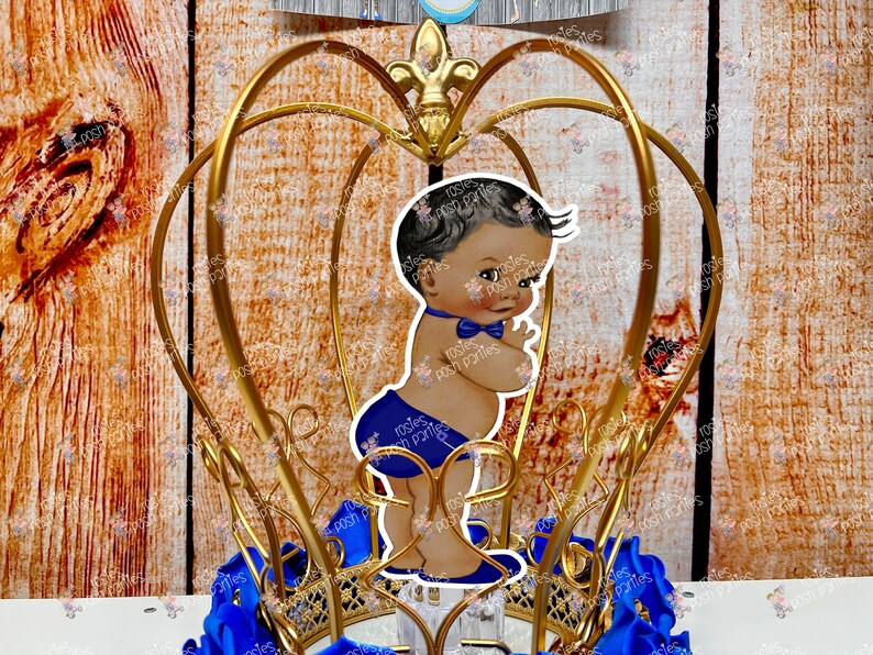 Little Prince Centerpiece Blue and Gold Birthday Party Table - Etsy