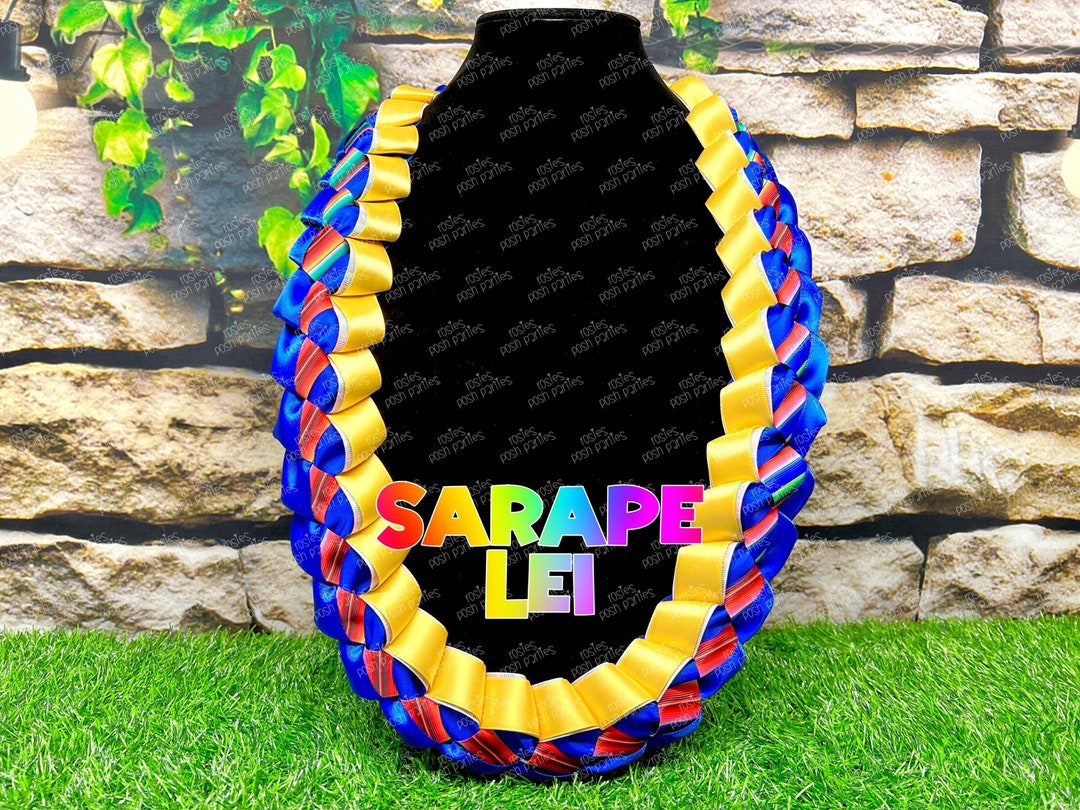Graduation Lei | Sarape Lei | Senior Night Gift Lei | Braided Ribbon ...
