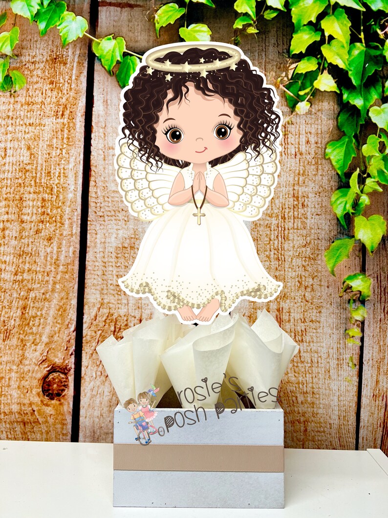 Christening Baptism Centerpieces Baptism Angel Theme | Etsy