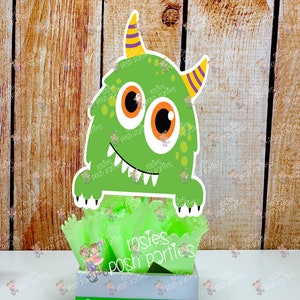 Monster Birthday Theme Pink Girl Monster Centerpiece - Etsy