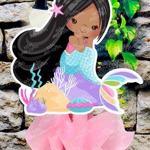 African American Mermaid | Mermaid Baby Shower | Under the Sea Theme ...