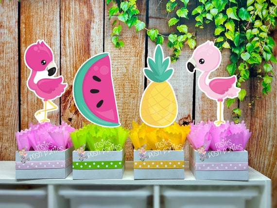 Flamingo Pineapple Theme Birthday Tropical Party Flamingo Pool Party ...