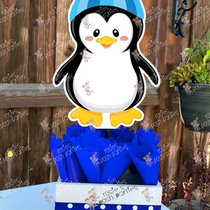 Penguin Birthday Theme Winter Wonderland Centerpieces Penguin Theme ...