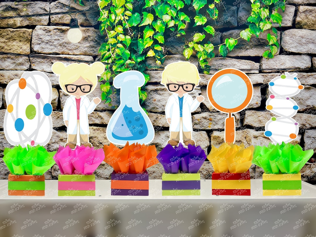 Science Birthday Theme Centerpiece Decoration | Science Party | Science ...