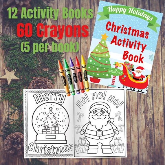 Christmas Theme Activity Book | Christmas Party Coloring Book ...