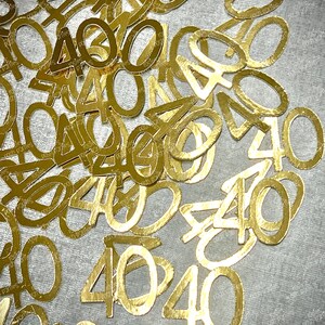 Birthday Age Confetti | 40th Birthday Party Decoration | 40th Confetti ...