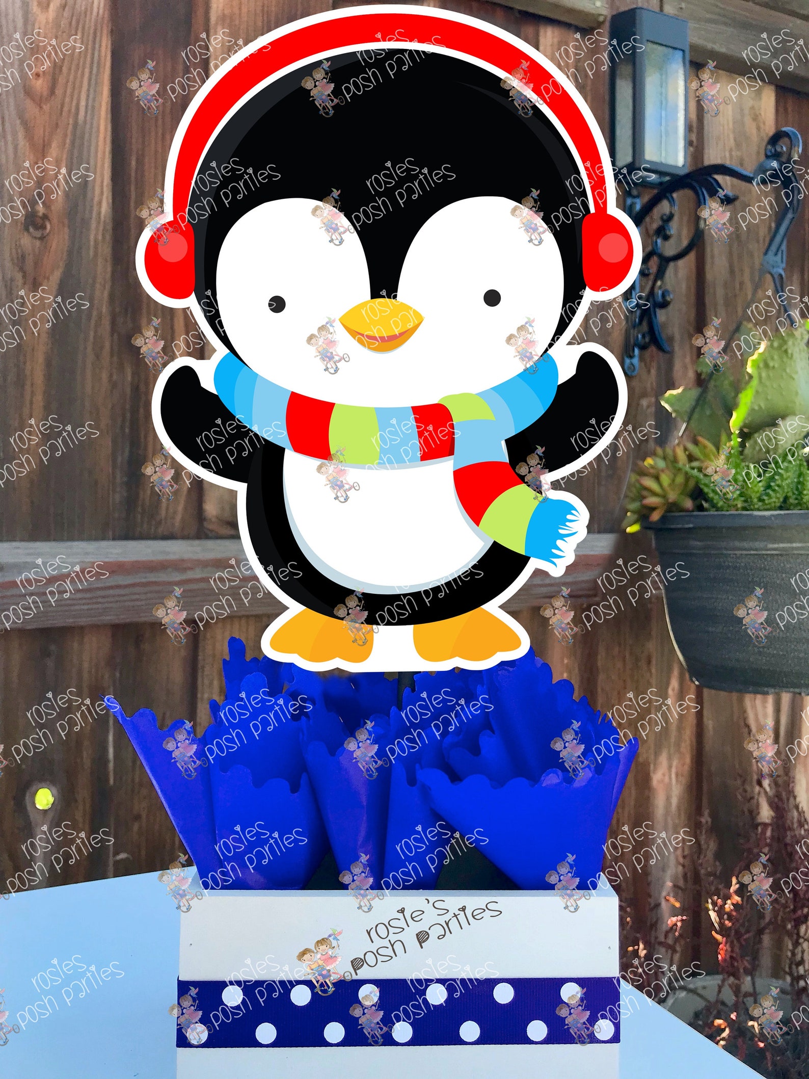 Penguin Birthday Theme Winter Wonderland Centerpieces - Etsy