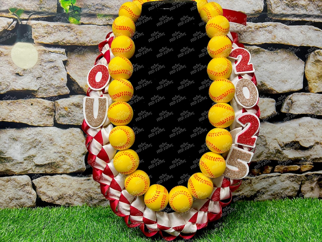 Softball Ball Lei | Promotion Gift Lei | Graduation Sports Lei ...