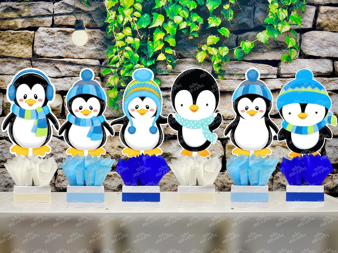 Penguin Birthday Theme | Winter Wonderland Centerpieces | Penguin Theme ...