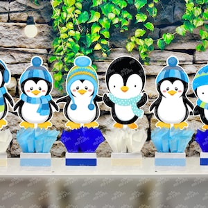 Penguin Birthday Theme | Winter Wonderland Centerpieces | Penguin Theme ...