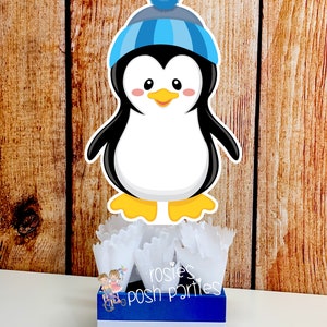 Penguin Birthday Theme Winter Wonderland Centerpieces - Etsy