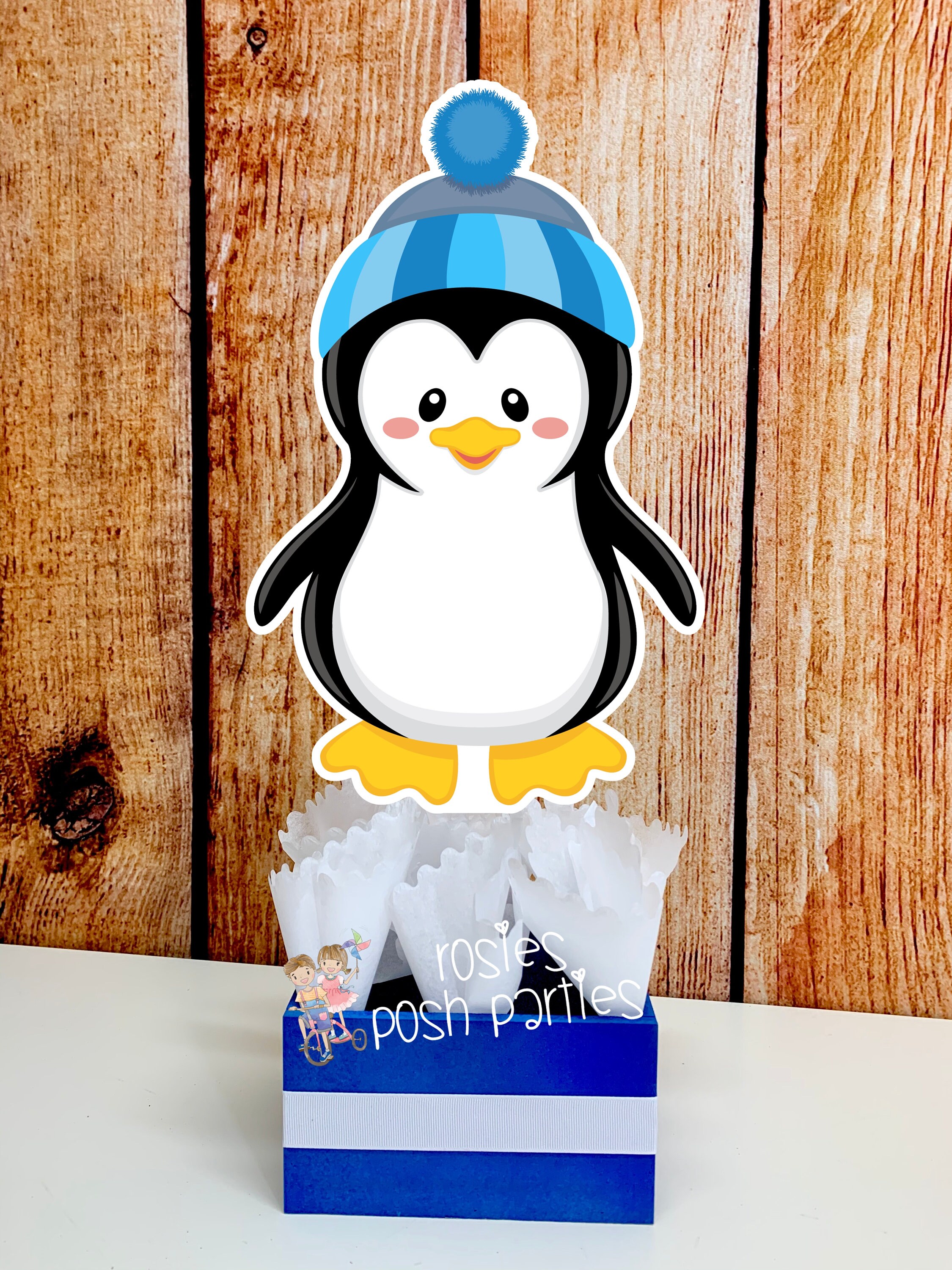 Penguin Birthday Theme Winter Wonderland Centerpieces - Etsy