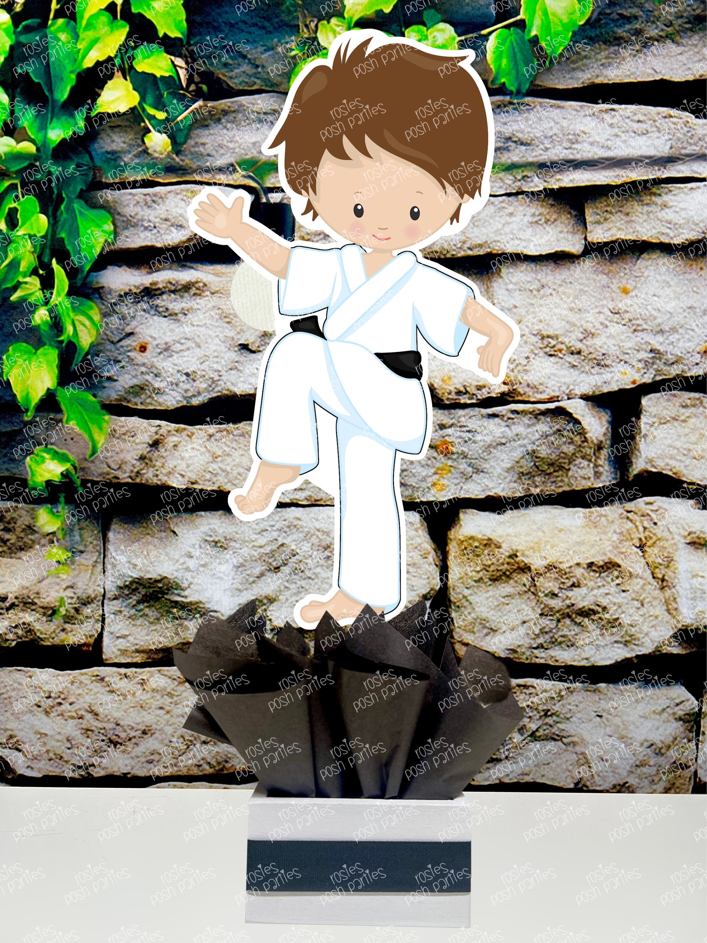 Karate Taekwondo Theme | Karate Birthday Table Centerpiece | Karate ...
