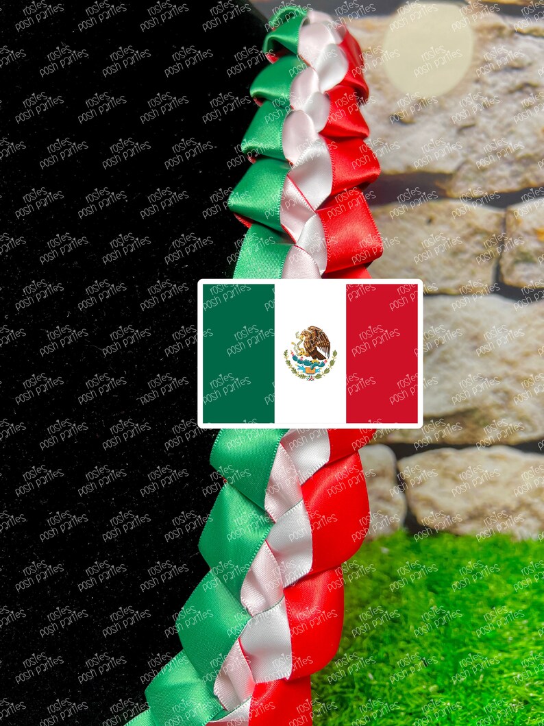 Graduation Lei | Mexico Flag Lei | Senior Night Gift Lei | Braided ...