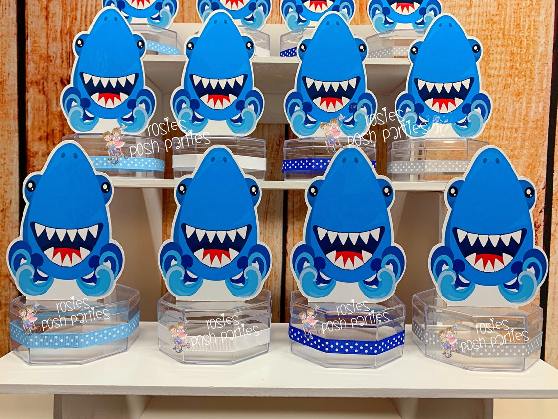 Shark Theme Shark Birthday Theme Candy Jar Favors Shark | Etsy
