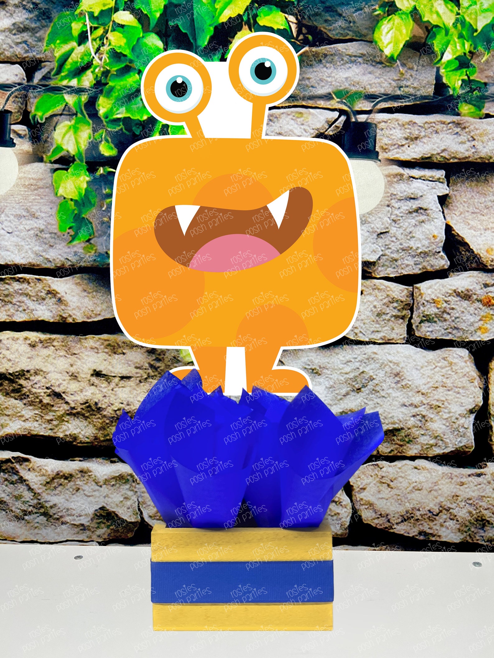 Monster Birthday Centerpieces Little Monsters Cute Birthday Party Wood ...