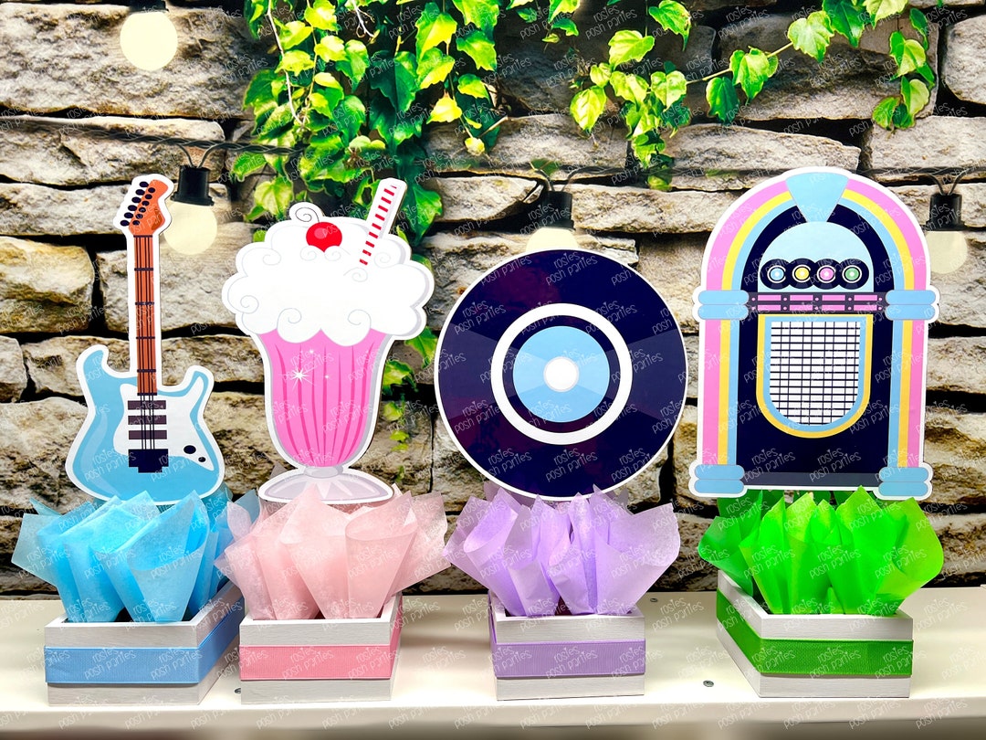 50's Theme 50s Birthday 1950s Party Centerpiece Decoration 50s Classic ...