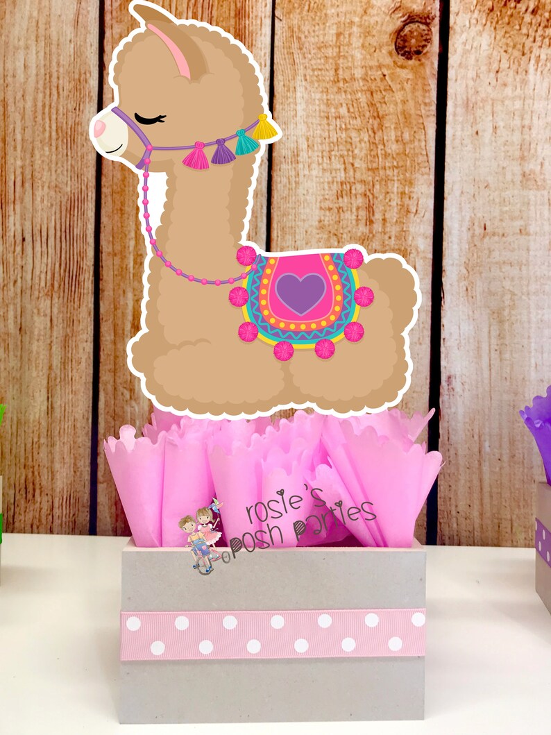 Llama Birthday Theme Centerpiece Decoration Llama Theme | Etsy