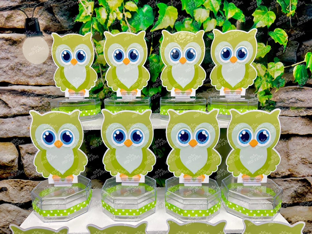 Owl Theme | Owl Birthday or Baby Shower | Owl Candy Jar Favor | Party ...